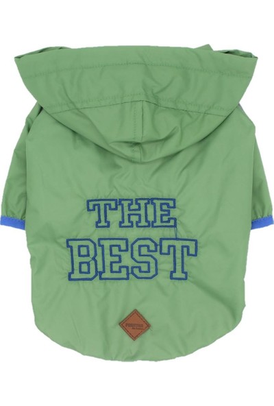 Pawstar Yeşil The Best Nakışlı Kedi Köpek Mont Kedi Köpek Kıyafeti
