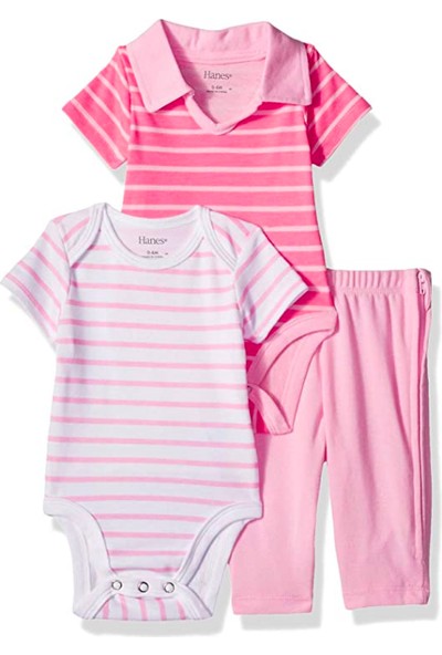 Hanes Ultimate Baby Fermuarlı Pantolon ve Body Seti (Yurt Dışından)