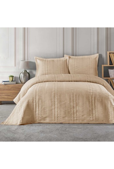 Elart Yatak Örtüsü Takımı Çift Kişilik Matilda Cappuccino (240X250CM)
