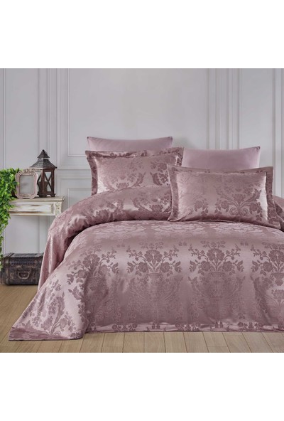 Elart Yatak Örtüsü Takımı Çift Kişilik Şönil Kumaş Gülkurusu