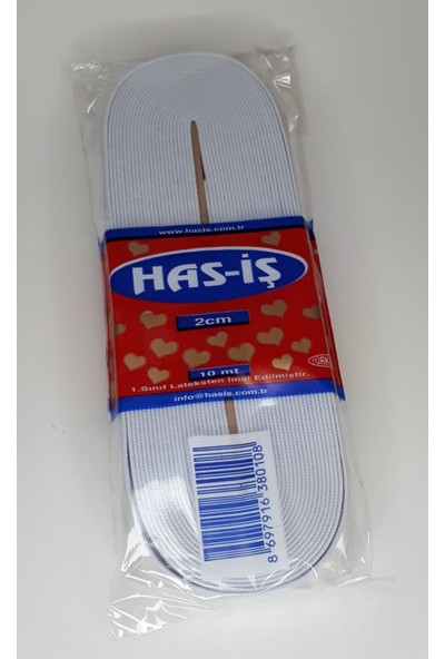 Has-İş Has - Iş 2 cm Yassı Don Paça Bel Etek Lastiği 10 Metre