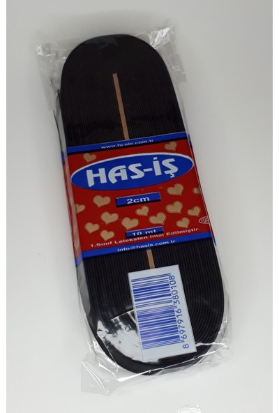 Has-İş Has - Iş 2 cm Yassı Don Paça Bel Etek Lastiği 10 Metre
