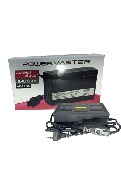 Powermaster 60 Volt 20 Ah Elektrikli Bisiklet Şarj Adaptörü