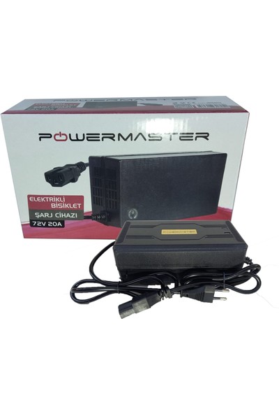 Powermaster 72 Volt 20 Ah Elektrikli Bisiklet Şarj Adaptörü Powermaster 72 Volt 20 Ah Elektrikli Bisiklet Şarj Adaptörü