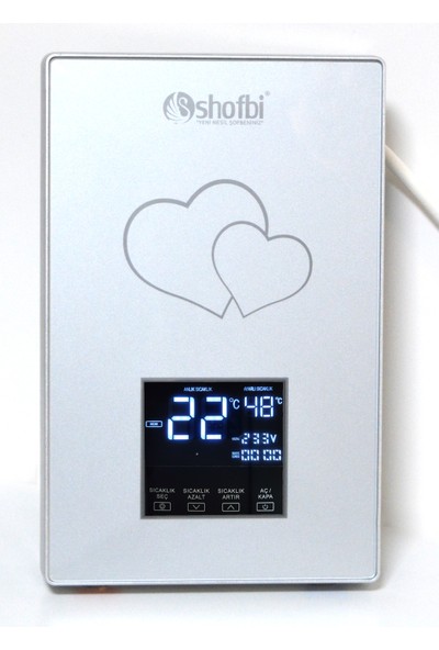 Shofbi Akıllı Dijital Sıcaklık Ayarlı Şofben Sh-1s Gümüş Kalp Shofbi Akıllı Dijital Sıcaklık Ayarlı Şofben Sh-1s Gümüş Kalp