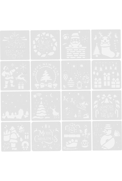 Dolity 16 Adet El Sanatları Noel Şablonlar Şablon Şablonları Parti Kek Projesi Için (Yurt Dışından) Dolity 16 Adet El Sanatları Noel Şablonlar Şablon Şablonları Parti Kek Projesi Için (Yurt Dışından)