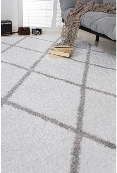 Konfor Puffy Yumuşak Dokulu Shaggy Modern Çizgili Post Makine Halısı Konfor Puffy Yumuşak Dokulu Shaggy Modern Çizgili Post Makine Halısı