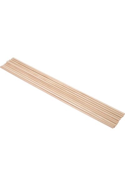 Art & Art Ahşap Yuvarlak Çubuk 30 Cm. 3 mm Çap 25'li Paket