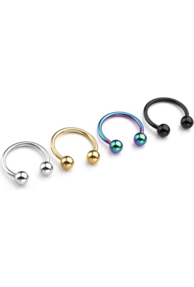 Vilma Aksesuar Çelik 4 Farklı Renk Orta Boy 8 mm Piercing Vilma Aksesuar Çelik 4 Farklı Renk Orta Boy 8 mm Piercing