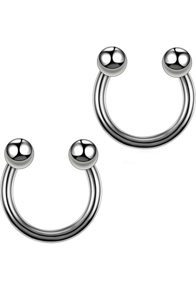 Vilma Aksesuar Çelik Piercing 2'li Set Kulak Dudak Tragus 8 mm Vilma Aksesuar Çelik Piercing 2'li Set Kulak Dudak Tragus 8 mm