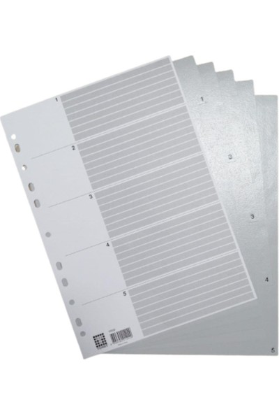 Noki Plastik Seperatör 5 Gri Ayraç A4