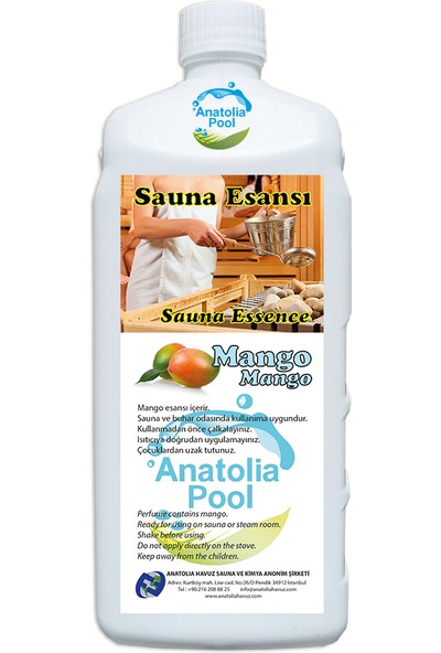 Anatolia Pool Sauna Buhar Esansı Mango 1 Lt. ( Sauna Essence Mango )