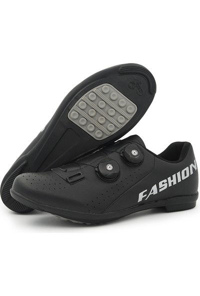 Sıtong Hiçbir Kilit Siyah Bisiklet Ayakkabı 2 Dönen Toka (Yurt Dışından)