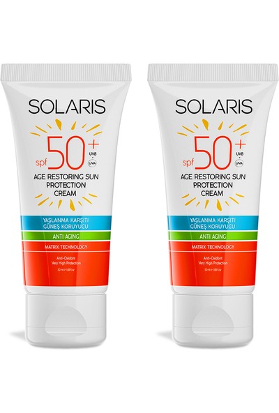Solaris Yaşlanma Karşıtı Güneş Koruyucu Krem 50 ml x 2 Adet