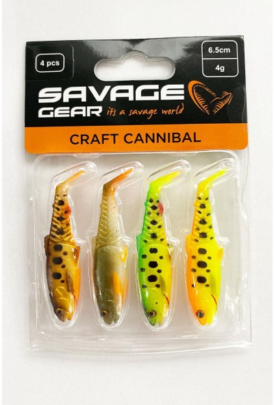 Savage Gear Craft Cannibal 6.5cm 4gr Dark Water Mix 4 Adet Savage Gear Craft Cannibal 6.5cm 4gr Dark Water Mix 4 Adet