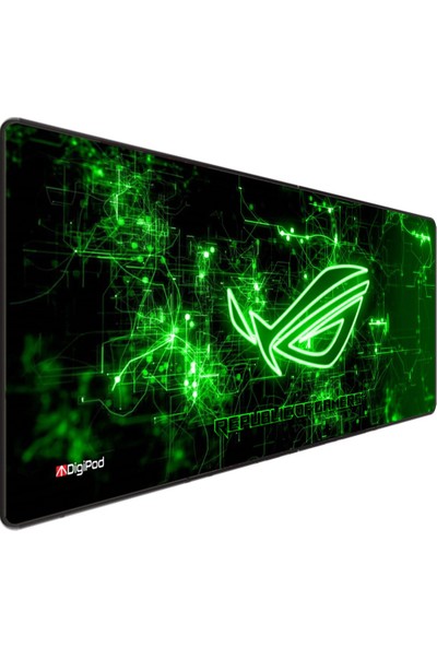 Digipod Gaming Oyuncu Mousepad 90X40 XXL Kaymaz Taban GREEN ROG 4mm Kalınlık Digipod Gaming Oyuncu Mousepad 90X40 XXL Kaymaz Taban GREEN ROG 4mm Kalınlık
