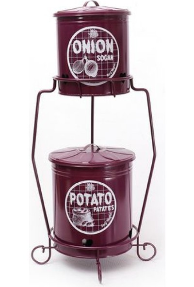 Ayla Stand Patates Soğanlık Sarımsak 2 Bölmeli