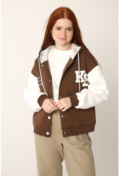 Ekrumoda Şardonlu Baskılı Kolej Ceketi