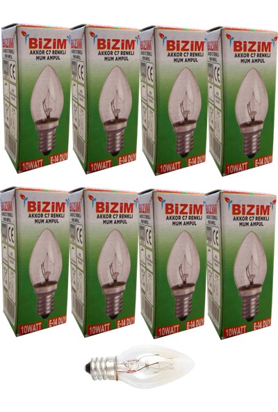 Bizim 8 Adet Ankastre Davlumbaz Aspiratör Ampulü 10 Waat E14 Duy Bizim 8 Adet Ankastre Davlumbaz Aspiratör Ampulü 10 Waat E14 Duy