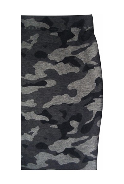 Concavegoldenage Şık Kamuflaj Örme Mini Etek