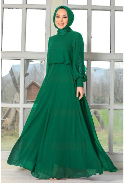 Neva Style Tesettürlü Abiye Elbise - Kolları Dantelli Yeşil Tesettür Abiye Elbise 54030Y Neva Style Tesettürlü Abiye Elbise - Kolları Dantelli Yeşil Tesettür Abiye Elbise 54030Y