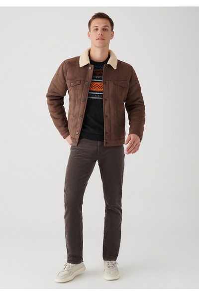 Mavi Martin Kahverengi Kadife Pantolon