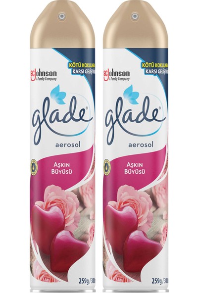 Glade Aerosol Oda Kokusu Aşkın Büyüsü 300 ml 2'li