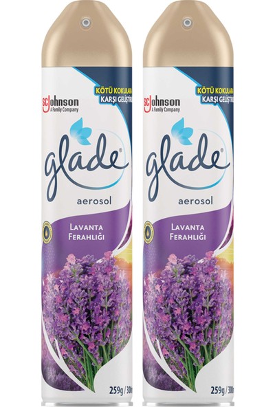 Glade Aerosol Oda Kokusu Lavanta Ferahlığı 300 ml 2'li