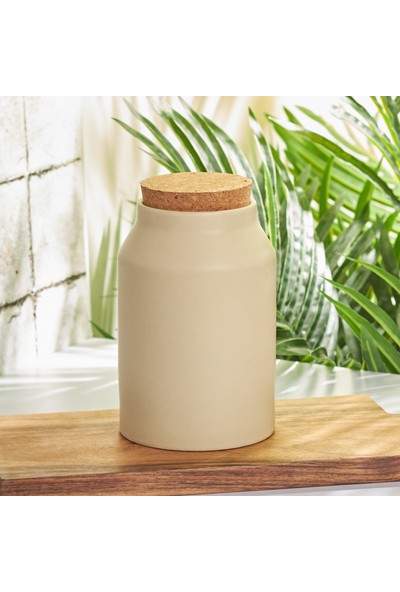 Cooklife Kavanoz Stoneware Kemik Beyazı 800 ml