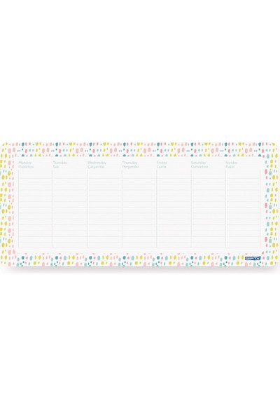 Gıpta 3406 Haftalık Planner 52 Yaprak 28 x 12 cm Beyaz