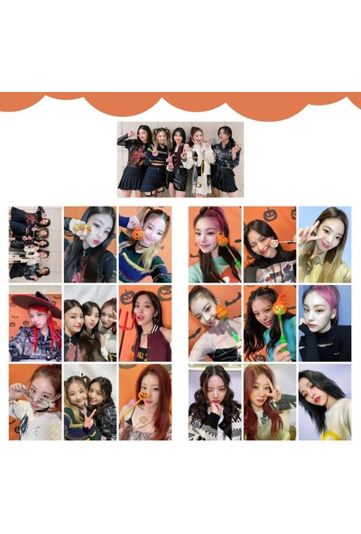 Kpop Dünyası Itzy '' Hallowen 2021 '' Fotokart Seti