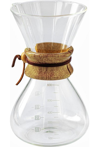Black Goat Chemex 600 ml Ahşap Tutacaklı Black Goat Chemex 600 ml Ahşap Tutacaklı
