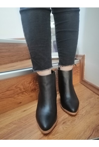 Caprito Siyah Cilt Kahve Taban Bot Caprito Siyah Cilt Kahve Taban Bot