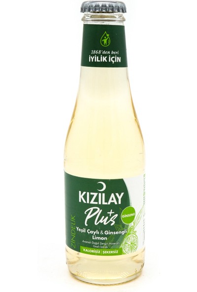 Kızılay Yeşil Çaylı Ginsengli Limonlu Maden Suyu 24 x 200 ml