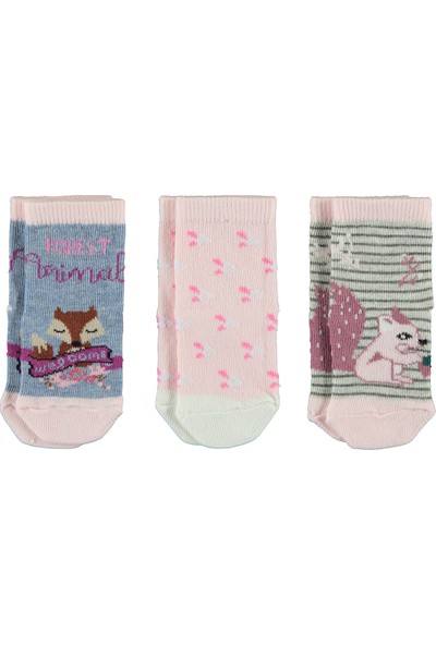 Civil Baby Kız Bebek 3'lü Çorap Set 0-24 Ay Pembe Civil Baby Kız Bebek 3'lü Çorap Set 0-24 Ay Pembe
