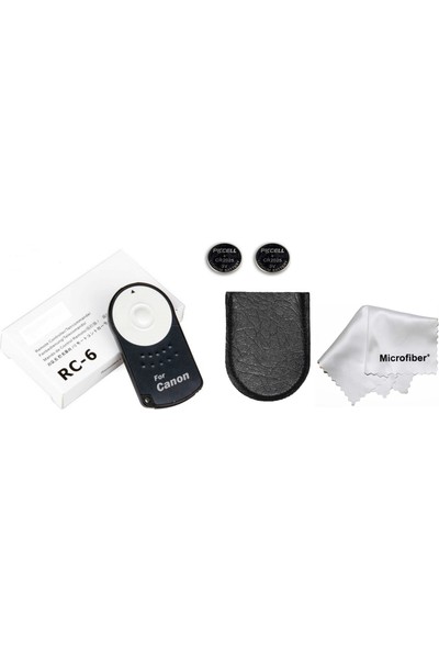 Tianya Canon Rc-6 Kablosuz Uzaktan Kumanda + 2 Adet Kumanda Pili + Deri Kılıf + Temizleme Bezi Tianya Canon Rc-6 Kablosuz Uzaktan Kumanda + 2 Adet Kumanda Pili + Deri Kılıf + Temizleme Bezi