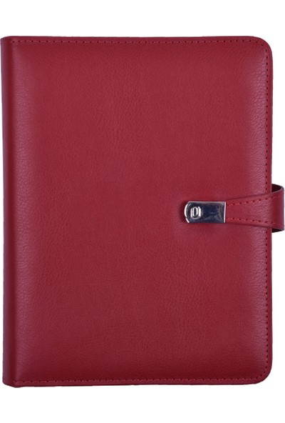 Sedir Defter Organizer Mekanizmalı Oval Patlı 15 x 21 Koyu Kırmızı