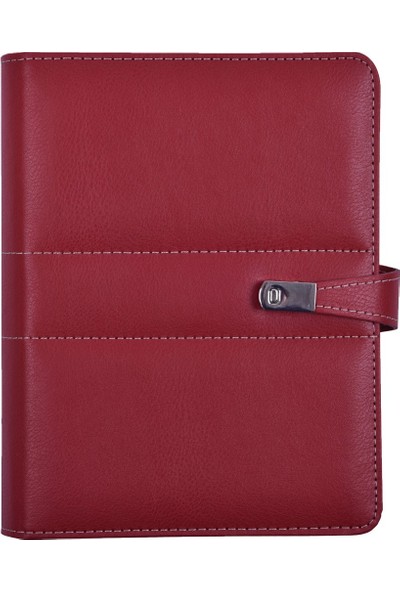 Sedir Defter Organizer Mekanizmalı Üçgen Patlı Şeritli 15 x 21 cm Kırmızı