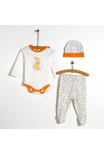 Bambaki Anne Kanguru Body-Patikli Alt-Şapka