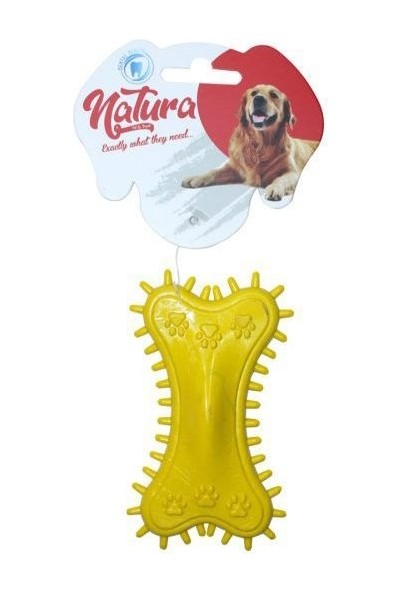 Natura Plastik Pati Desen Dikenli Kemik Köpek Oyuncak 11 cm Natura Plastik Pati Desen Dikenli Kemik Köpek Oyuncak 11 cm