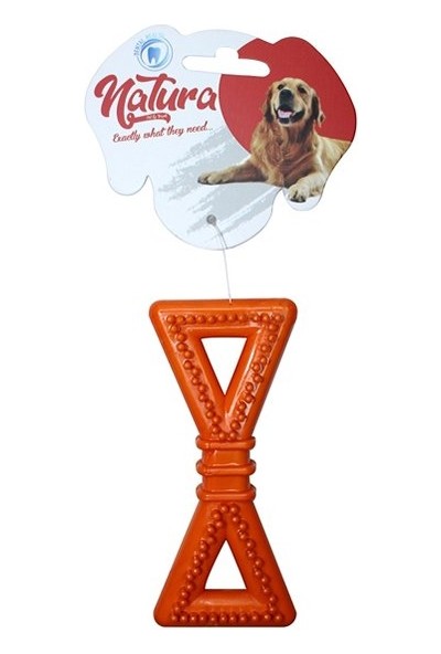 Natura Plastik Üçgen Kemik Köpek Oyuncak 12,5 cm