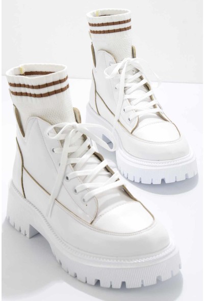 Bambi Beyaz Kadın Bot & Bootie K028281271