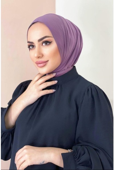 Mooncorn Kadın Tesettür Lila Çıtçıtlı Boyunluk Hijap Bone Model Eşarp Şal Mooncorn Kadın Tesettür Lila Çıtçıtlı Boyunluk Hijap Bone Model Eşarp Şal