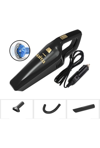 GZPLZ Kablo ile Araba Elektrikli Süpürge Elektrikli Süpürge Siyah (Yurt Dışından)