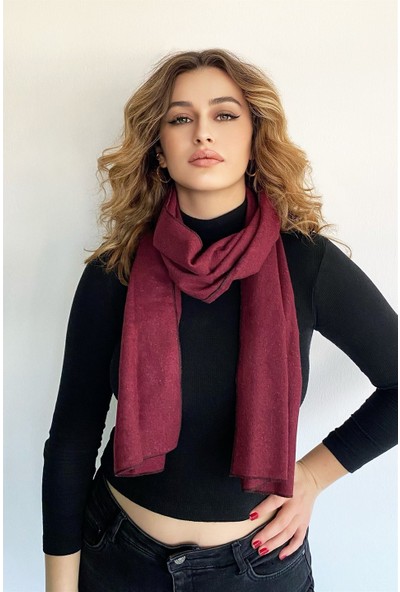 Takıştır Bordo Renk Unisex Atkı