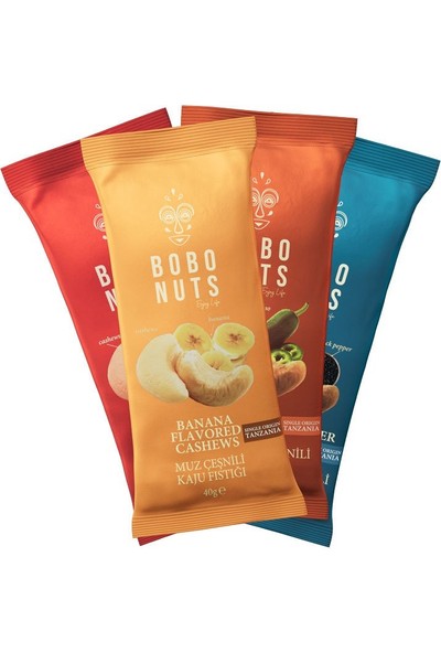 Bobo Nuts Mix Deneme Paketi Kaju Fıstığı 40G x 12'li Bobo Nuts Mix Deneme Paketi Kaju Fıstığı 40G x 12'li
