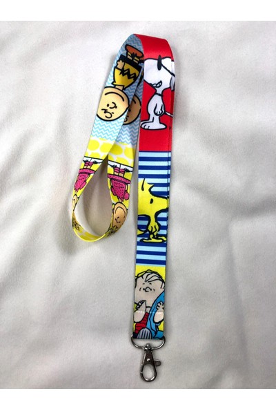 Hediyebum Snoopy Dog ve Arkadaşları Renkli Boyun Askı Ipi