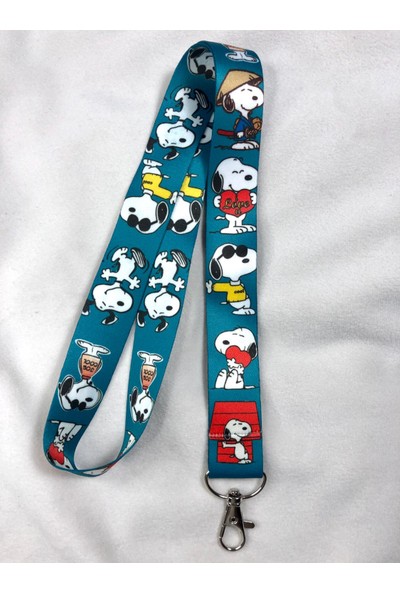 Hediyebum Snoopy Dog Neşeli Halleri Boyun Askı Ipi