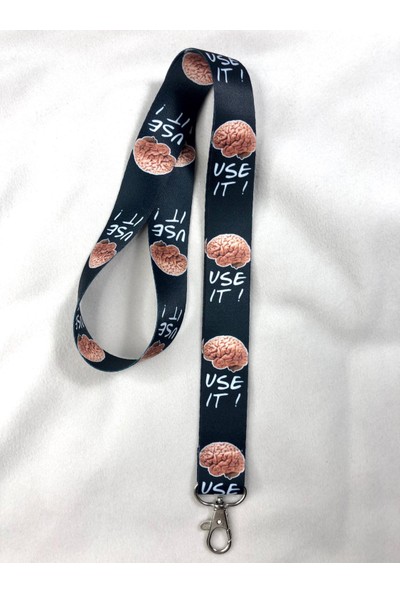 Hediyebum Siyah Just Use It Boyun Askı Ipi