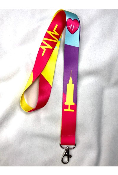 Hediyebum Neon Renklerde Sağlıkçı Boyun Askı Ipi